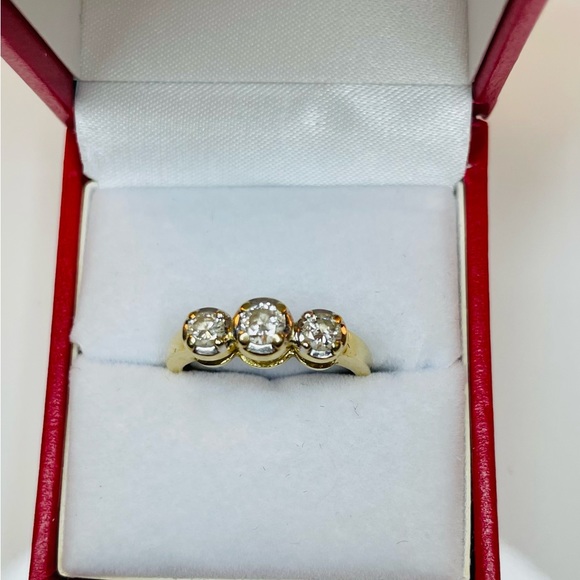 Jewelry | Vintage Designer Nh 14k Yellow Gold 5 Ct Diamond Ring | Poshmark